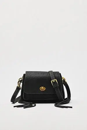 Anthropologie Porter Leather Crossbody Bag - Black