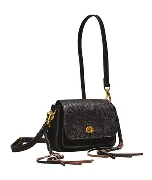 Anthropologie Porter Leather Crossbody Bag - Chocolate