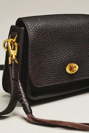 Anthropologie Porter Leather Crossbody Bag - Chocolate