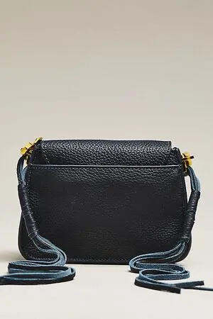 Anthropologie Leather Mini Porter Bag With Tassel Detail
