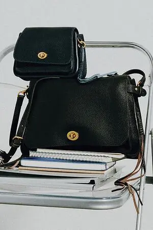 Anthropologie Leather Mini Porter Bag With Tassel Detail
