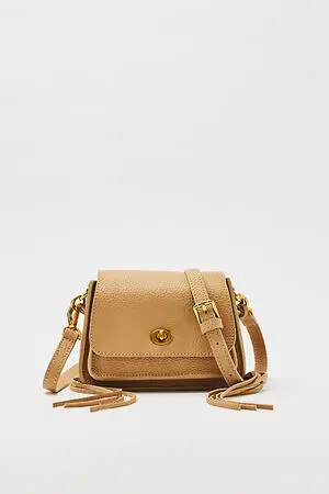 Anthropologie Porter Leather Crossbody Bag - Tan