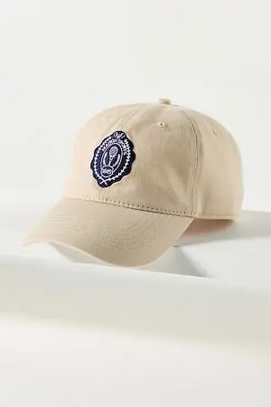 Anthropologie Sport Crest Baseball Cap Ivory