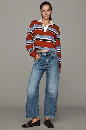 PISTOLA Larsen High-rise Relaxed Flared Jeans In Medium Wash - Stardew