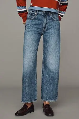 PISTOLA Larsen High-rise Relaxed Flared Jeans In Medium Wash