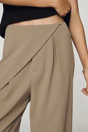 BAYSE Rue Draped Wide-leg Trousers