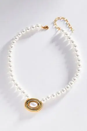 Anthropologie Orbital Necklace - Pearl