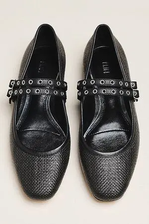 Paige Jackson Raffia Mary Janes - Black