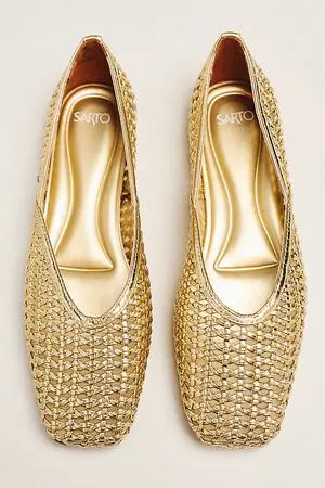 Franco Sarto Adalina Mesh Flats - Gold