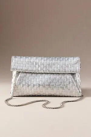 MODA LUXE Priscilla Metallic Clutch - Silver
