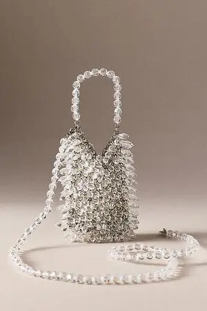 MODA LUXE Mariah Beaded Mini Bag - Silver
