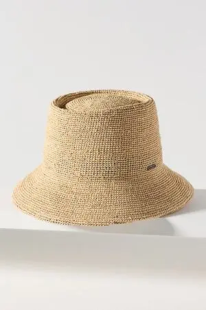 Brixton Ellee Straw Bucket Hat - Neutral