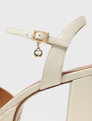 Maje Leather Platform Sandals