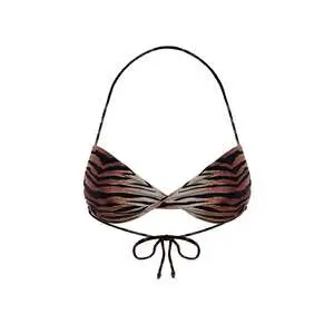 CHERINA BEACHWEAR LLC Amy Bikini Top In Tiger Print - Brown