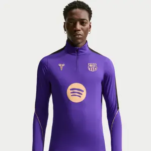 Nike Fc Barcelona Kobe Dri-fit Soccer Knit Drill Top - Purple