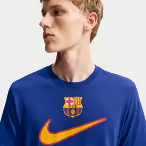 Nike Fc Barcelona Swoosh Soccer T-shirt - Blue