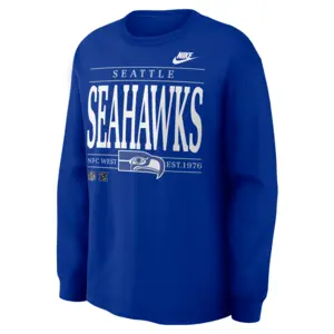 Nike Seattle Seahawks Rewind Max90 Nfl Long-sleeve T-shirt - Blue