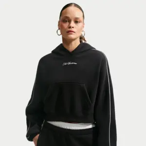 Nike Studio Fleece Graphic Pack Cropped Pullover Hoodie