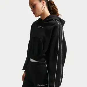 Nike Studio Fleece Graphic Pack Cropped Pullover Hoodie