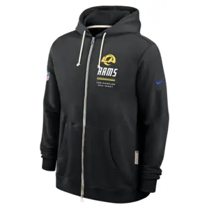 Nike Los Angeles Rams Sideline Standard Issue Full-zip Hoodie - Black