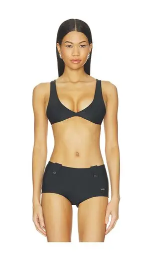 ODDLI Button Bikini Top - Black