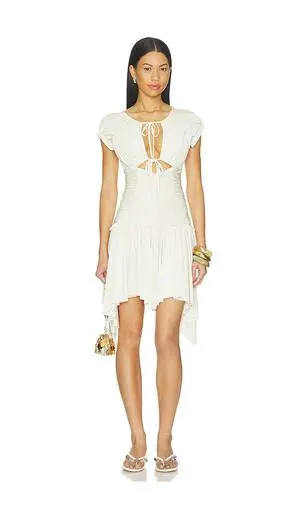 SIEDRES Penelope Dress In White - Ecru