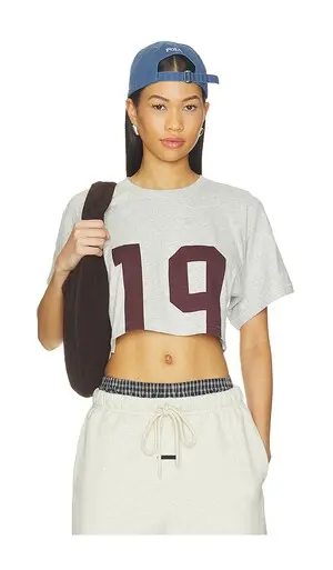 SKIMS Super Cropped T-shirt - Currant19 Print