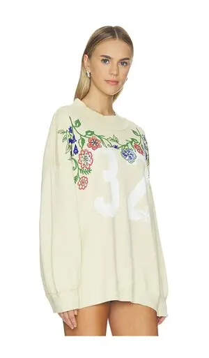 Free People We The Free Palm Springs Turtle Graphic Sweatshirt