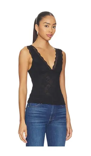 Free People Loved You First Lace Tank - Black
