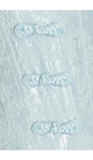 SAU LEE Andi Jacquard Dress In Blue
