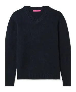 THE ELDER STATESMAN Brushed Cashmere Sweater - Blue