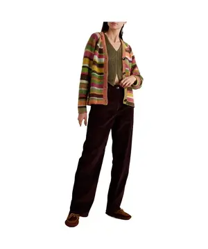 THE ELDER STATESMAN Striped Cashmere Cardigan