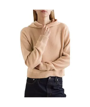 THE ELDER STATESMAN Cashmere Cropped Hoodie
