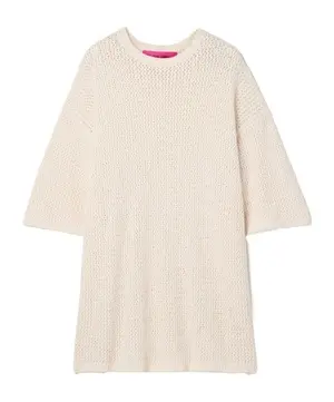 THE ELDER STATESMAN Oversized Cutout Knit T-shirt