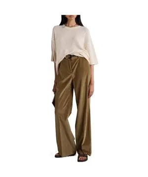 THE ELDER STATESMAN Oversized Cutout Knit T-shirt