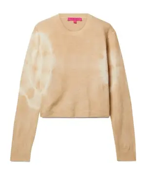 THE ELDER STATESMAN Tie-dye Long-sleeve Sweater - Off White