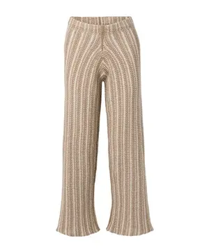 THE ELDER STATESMAN Cotton Striped Trousers - Nude