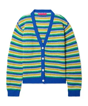 THE ELDER STATESMAN Hollow-knit Cardigan