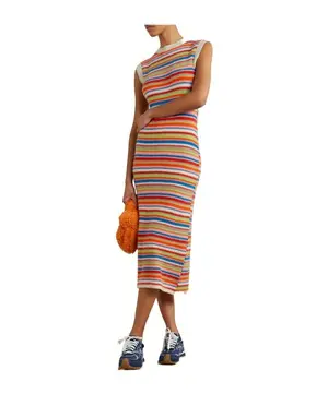 THE ELDER STATESMAN Striped Maxi Dress