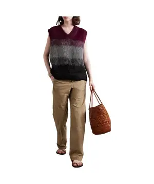 THE ELDER STATESMAN Gradient Brushed Alpaca Blend Vest