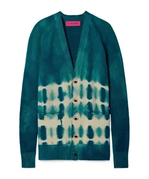 THE ELDER STATESMAN Tie-dye Cashmere Cardigan - Blue