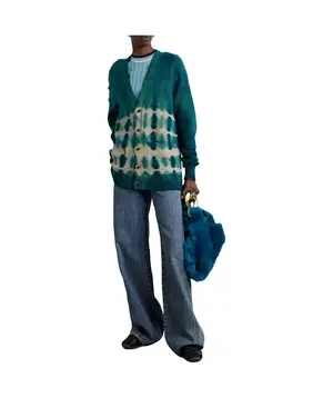 THE ELDER STATESMAN Tie-dye Cashmere Cardigan