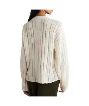 THE ELDER STATESMAN Ribbed Cashmere And Cotton-blend Sweater