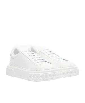 Casadei Off-road Leather Sneakers With Chain Link Detail