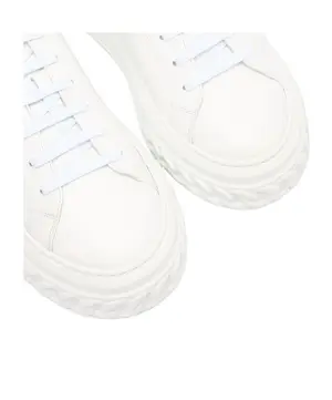 Casadei Off-road Leather Sneakers With Chain Link Detail
