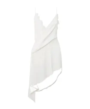 Alex Perry Lace Asymmetric Mini Dress - White