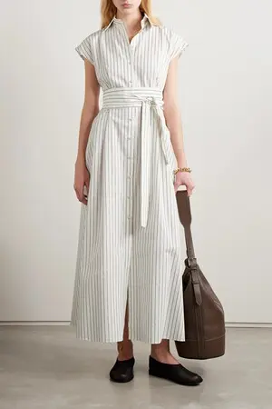 Adam Lippes Striped Shirt Dress