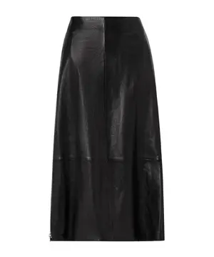 Brandon Maxwell Avery Paneled Leather Midi Skirt