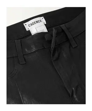 L'Agence Coated High-rise Skinny Jeans