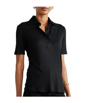 Giuliva Heritage Ribbed Modal And Silk-blend Jersey Polo Shirt